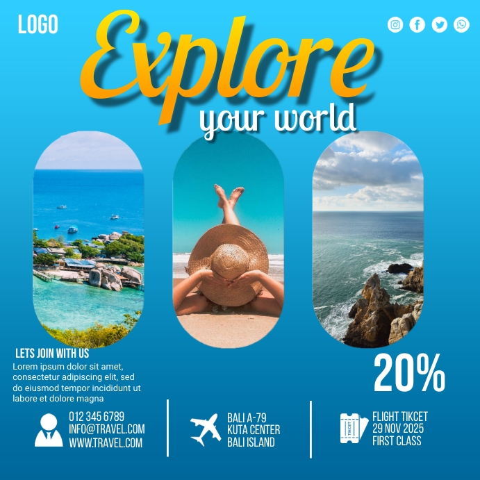 Beach AD Template | PosterMyWall