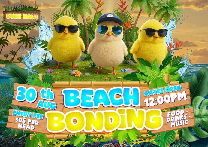 Beach Bonding Template | PosterMyWall