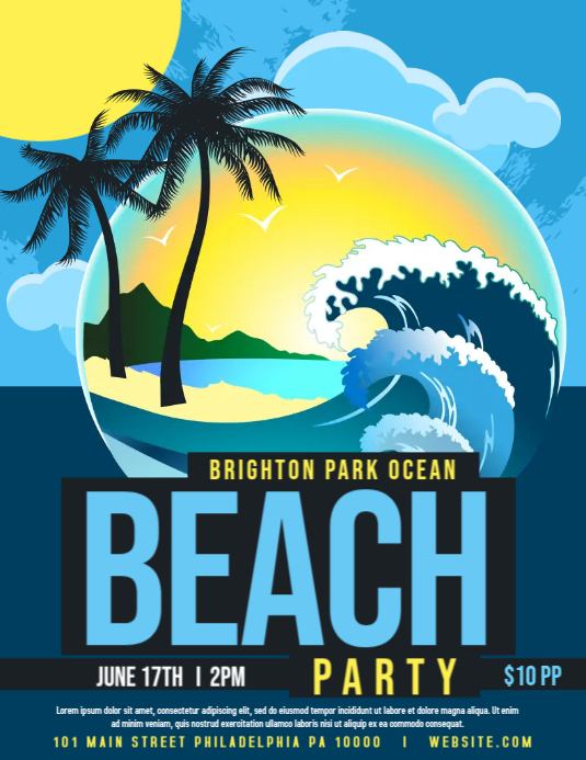 Modèle Une Plage | PosterMyWall