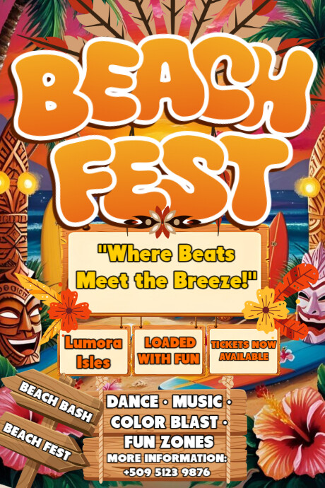 Beach Fest Template | PosterMyWall
