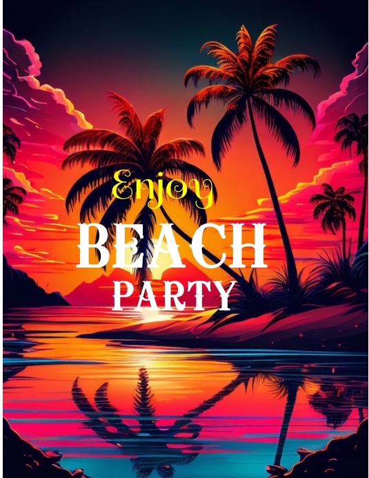 beach flyer logo Template | PosterMyWall