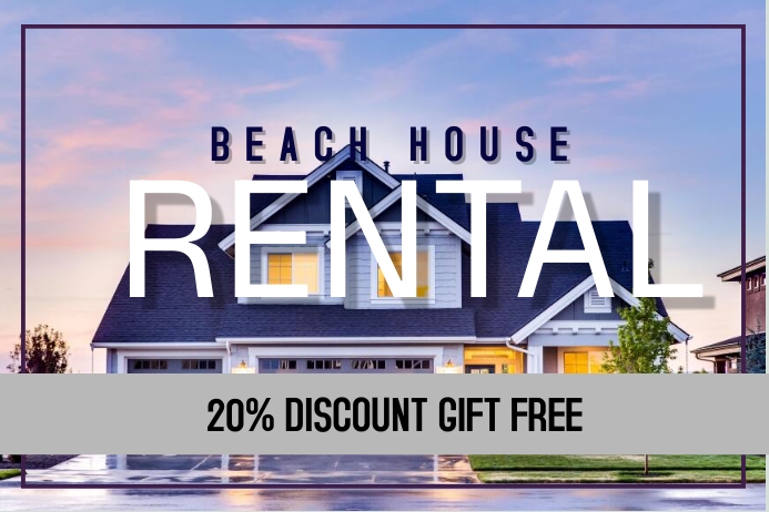 Beach house (3) Template | PosterMyWall