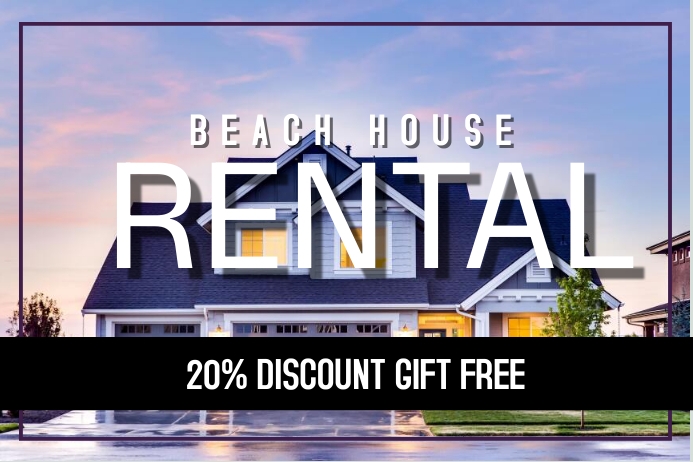 Beach house Template | PosterMyWall