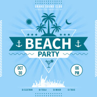 BEACH PARTY POSTER Template | PosterMyWall