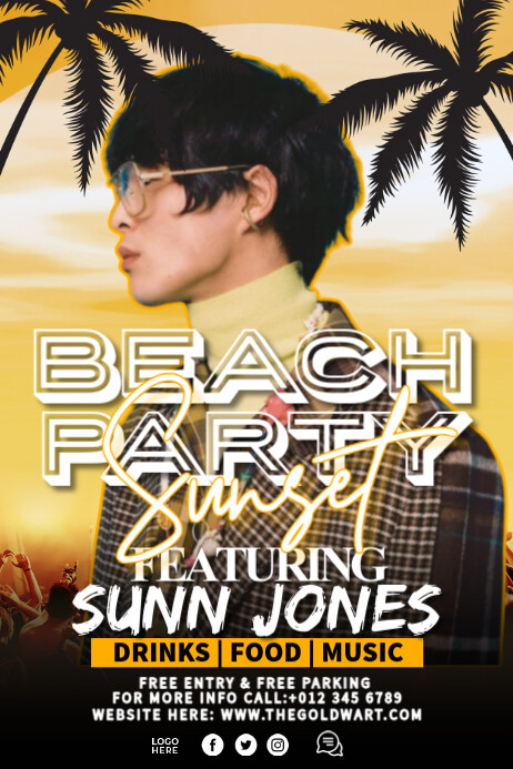 Beach Party Template | PosterMyWall