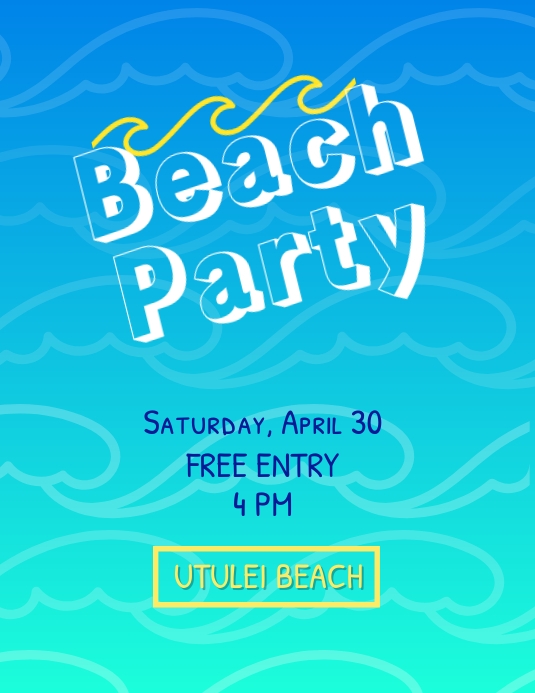 Beach Party Template | PosterMyWall