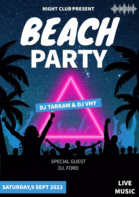 Beach Party Template | PosterMyWall