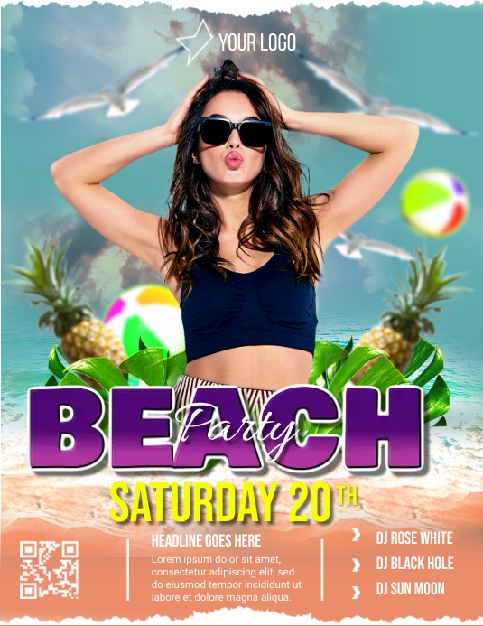 Beach Party Template | PosterMyWall