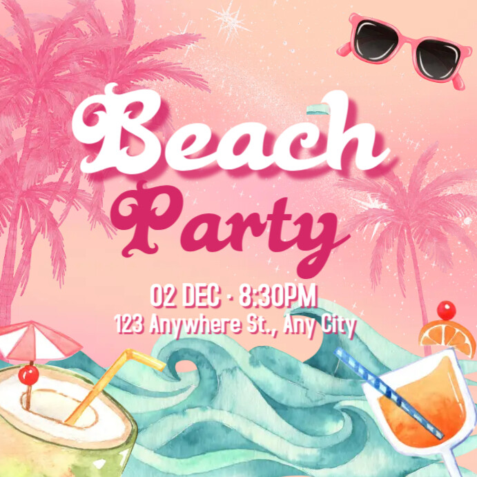 Copy of BEACH PARTY | PosterMyWall