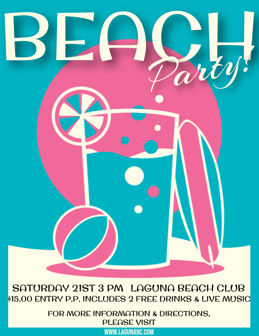 BEACH PARTY Template | PosterMyWall