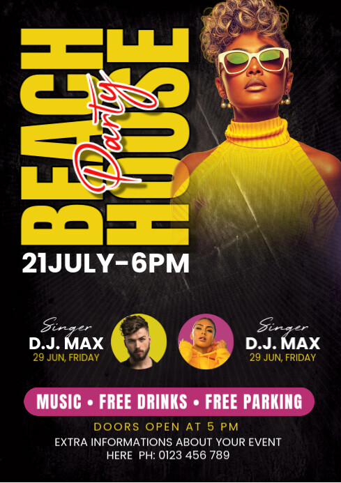 Beach party Template | PosterMyWall