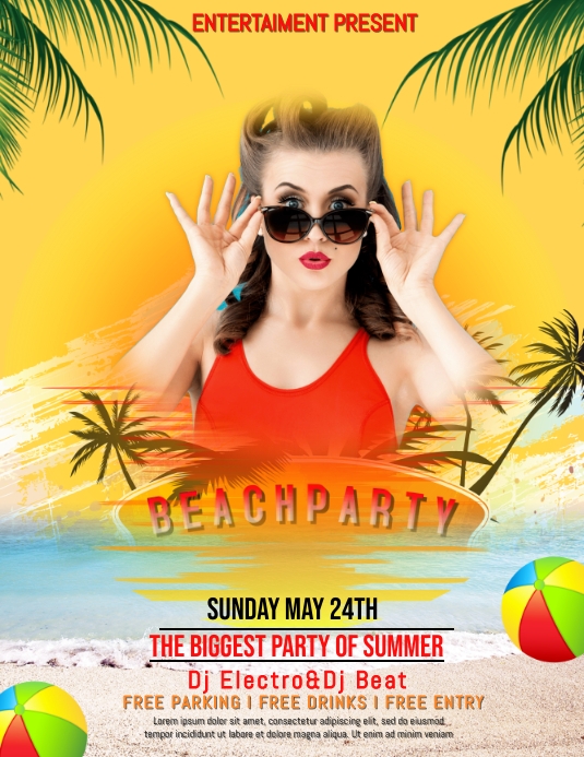Beach Party Template | PosterMyWall