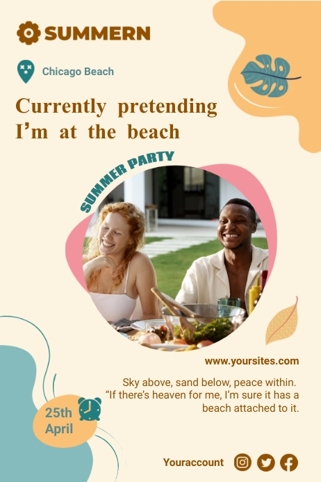 Beach Party Template | PosterMyWall