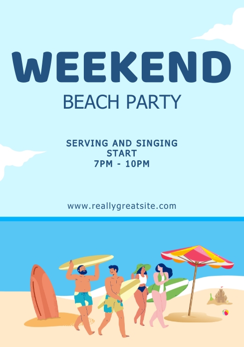 BEACH PARTY Template | PosterMyWall