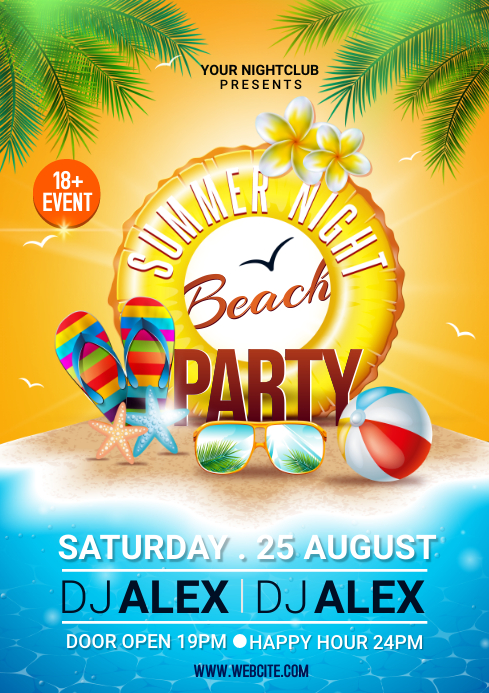beach party Template | PosterMyWall