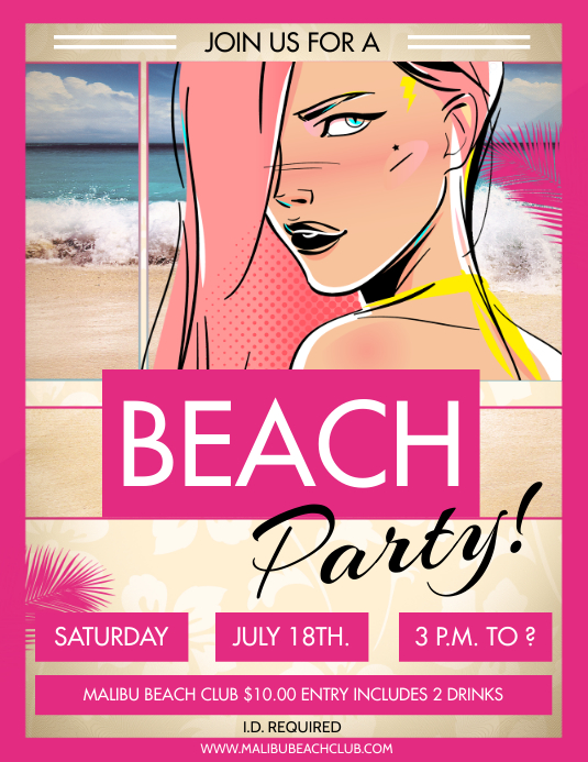 BEACH PARTY Template | PosterMyWall