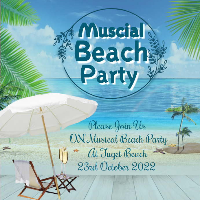 Beach Party Template | PosterMyWall