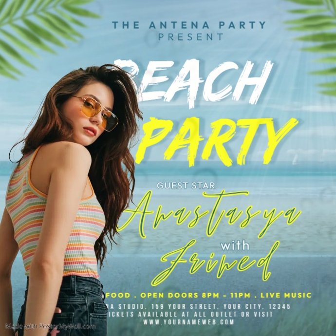 Copia de Beach Party Event Ads | PosterMyWall