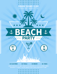 BEACH PARTY POSTER Template | PosterMyWall
