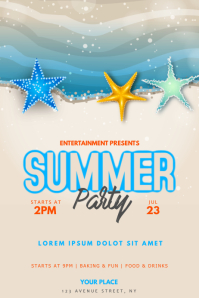 beach club party poster Template | PosterMyWall