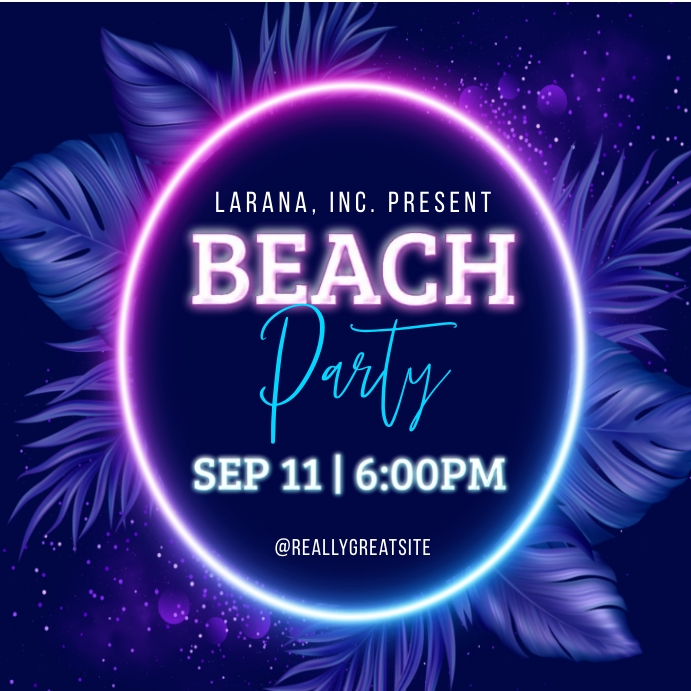 Beach Party Instagram Post Template | PosterMyWall