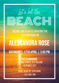 Beach Party Invitation Template | PosterMyWall