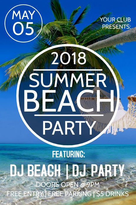 Copy of Beach Party Poster | PosterMyWall