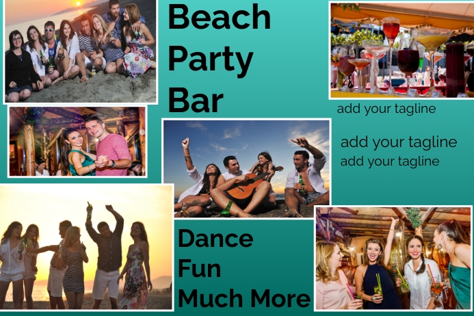 Beach party poster Template | PosterMyWall