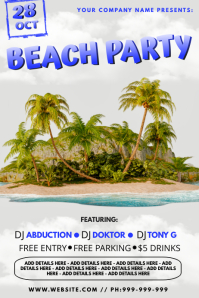 Island Party Poster Template | PosterMyWall