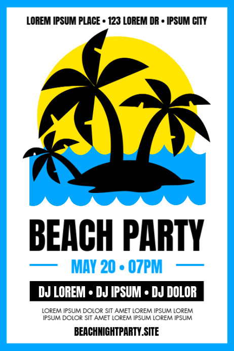 Copy of BEACH PARTY POSTER | PosterMyWall