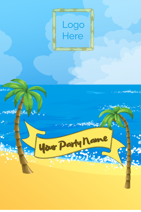 Beach Party Poster Template | PosterMyWall
