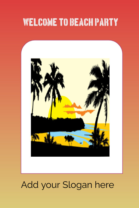 Beach Party Poster Template | PosterMyWall