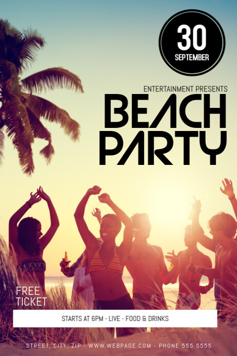 Beach Party Flyer Template PosterMyWall Beach Party Flyer Template PosterMyWall