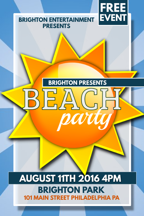 Beach Party Template | PosterMyWall