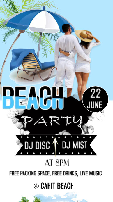 beach party template | PosterMyWall