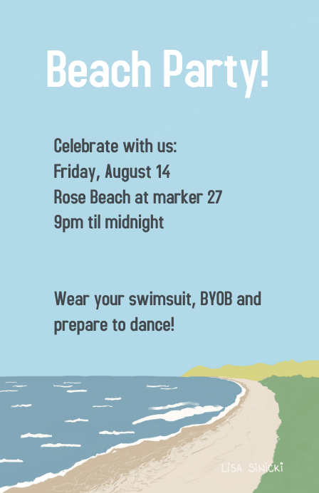 Beach Party Template | PosterMyWall