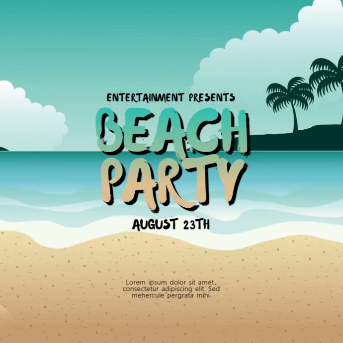 beach party video ad template | PosterMyWall