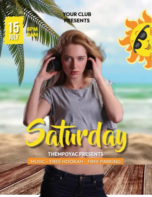 Beach Party Video Template | PosterMyWall