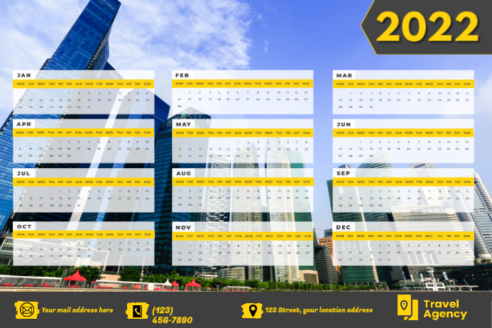 Building Calendar 2022 Template | PosterMyWall