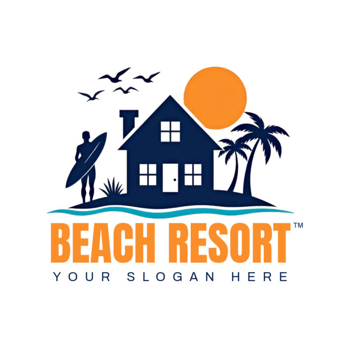 Beach resort logo Template | PosterMyWall