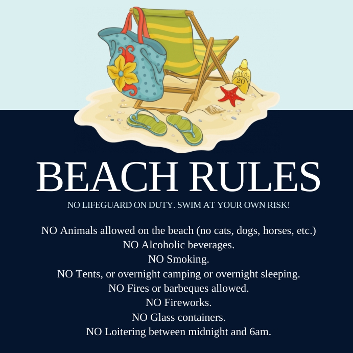 Copy of Beach Rules | PosterMyWall