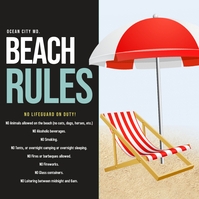 Beach Rules Template | PosterMyWall