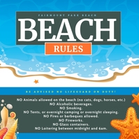 Beach Rules Template | PosterMyWall
