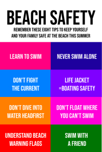 Beach Safety Poster Template | PosterMyWall