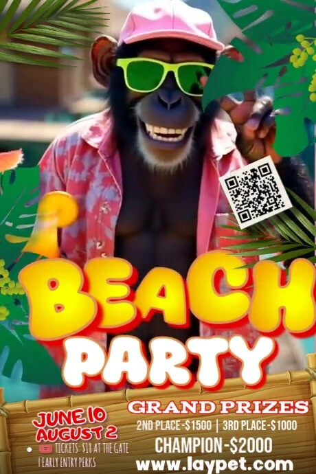 Beach Summer Party Video Template | PosterMyWall