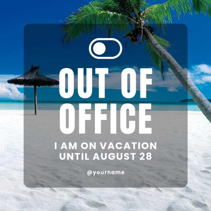 Copy of Beach Summer Typographic Vacation Out Of Office Promotional ...
