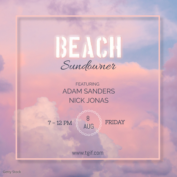 Modèle Beach Sundowner Insta Post | PosterMyWall