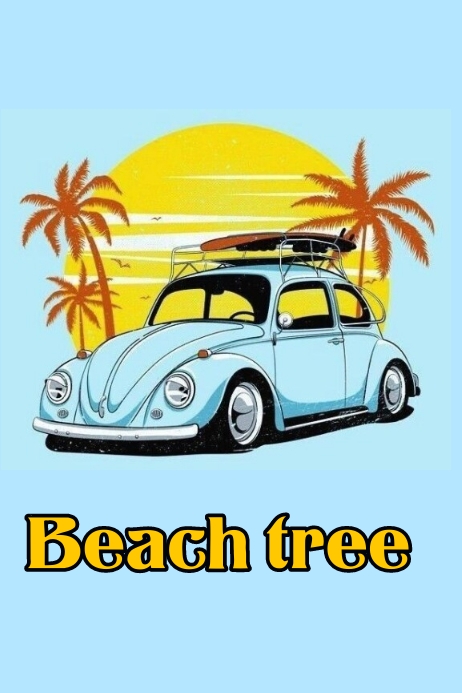 BEACH TREE LOGO,TSHIRT DESIGN Template | PosterMyWall