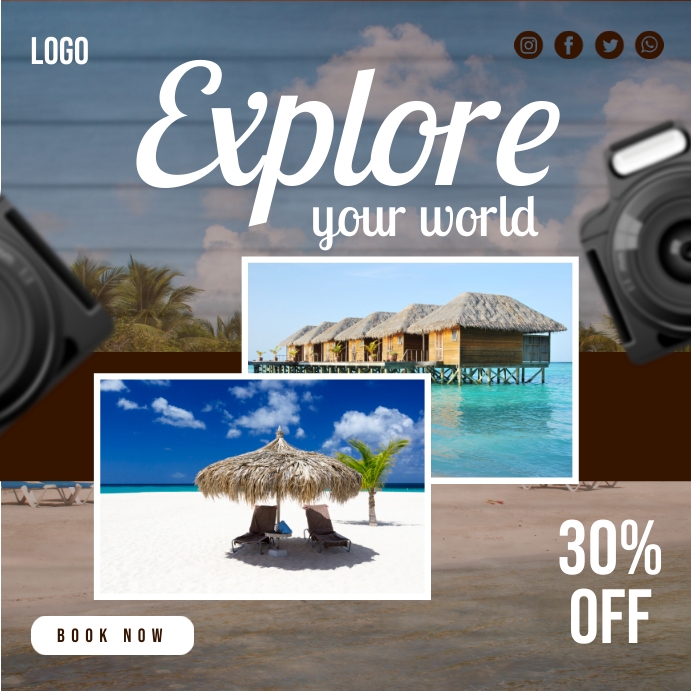 Beach Vacation AD Template | PosterMyWall