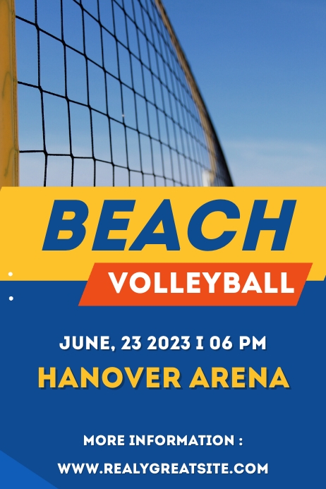 Beach Volleyball Template | PosterMyWall